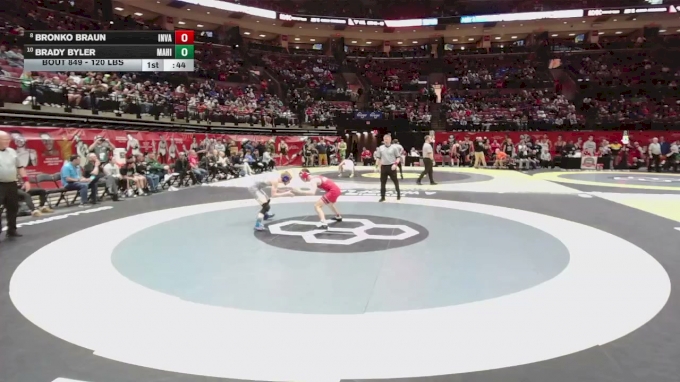 120 lbs Cons. Quarters - Brady Byler, Mar. Highland vs Bronko Braun ...