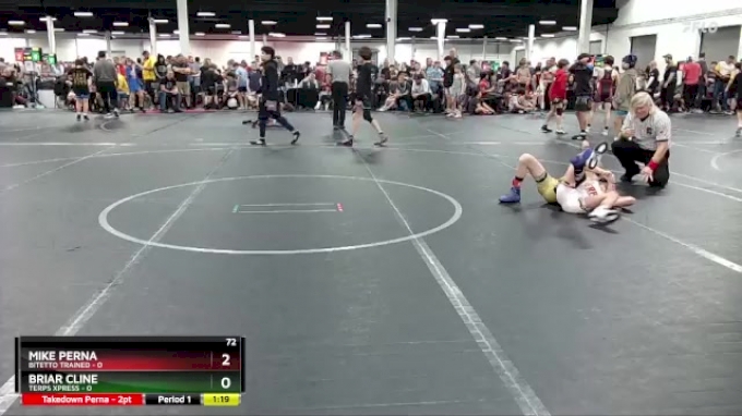 72 lbs Round 1 (8 Team) - Briar Cline, Terps Xpress vs Mike Perna ...