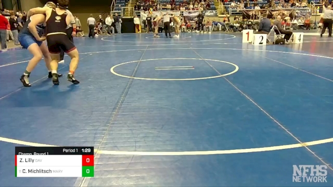 215 lbs Champ. Round 1 - Carter Michlitsch, Bismarck St Mary`s vs Zach ...