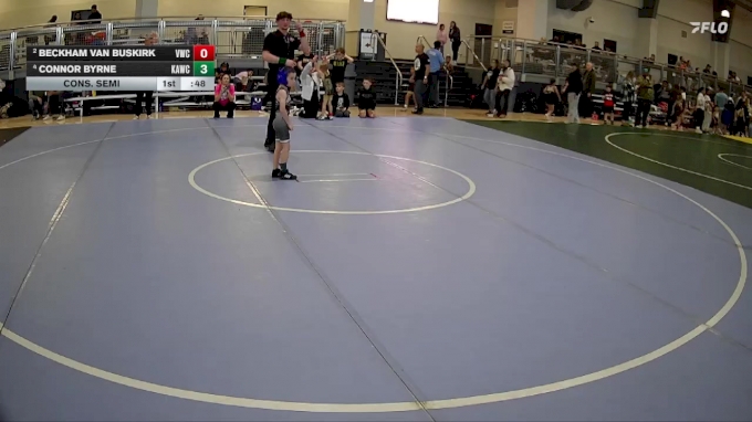 42 lbs Cons. Semi - Connor Byrne, Katy Area Wrestling Club vs Beckham ...