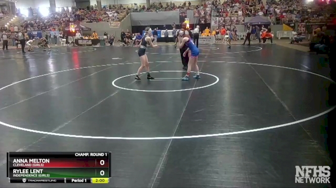 Girls 100 lbs Champ. Round 1 - Rylee Lent, Independence (Girls) vs Anna ...