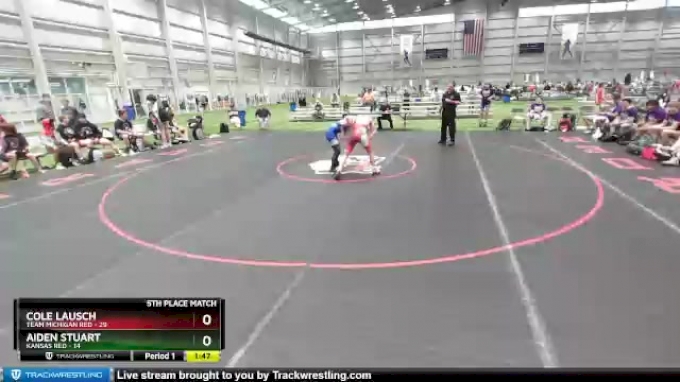 120 lbs Placement Matches (8 Team) - Cole Lausch, Team Michigan Red vs ...