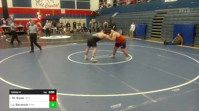 285 lbs Consy 4 - Mason Sisler, Jefferson Morgan vs Joseph Baronick ...