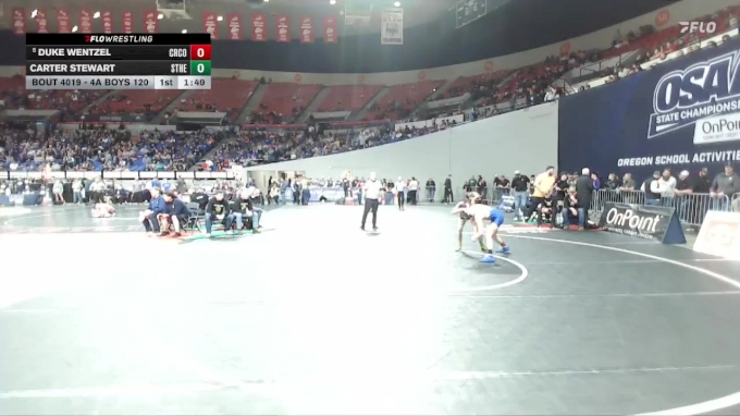 4A Boys 120 lbs Champ. Round 1 - Duke Wentzel, Crook County Boys vs ...
