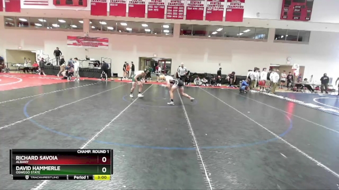165 lbs Champ. Round 1 - David Hammerle, Oswego State vs Richard Savoia ...