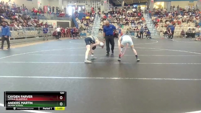 120 lbs Cons. Round 2 - Cayden Farver, Loyola-Blakefield vs Anders ...