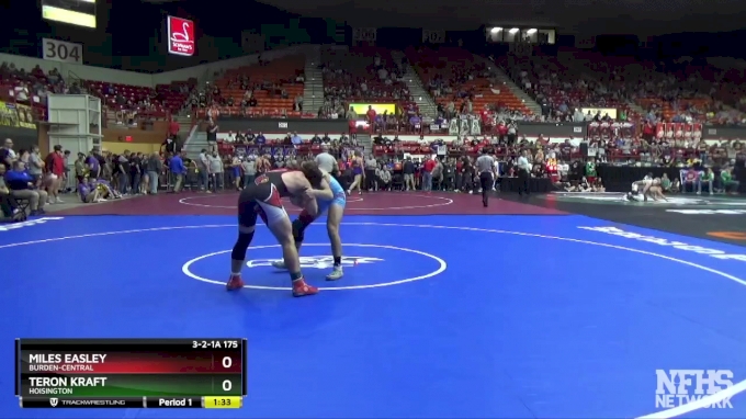 3-2-1A 175 Champ. Round 1 - Miles Easley, Burden-Central vs Teron Kraft ...