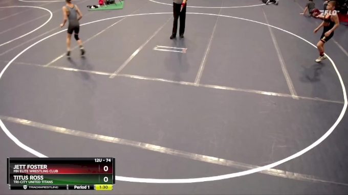 74 lbs Champ. Round 2 - Titus Ross, Tri-City United Titans vs Jett ...