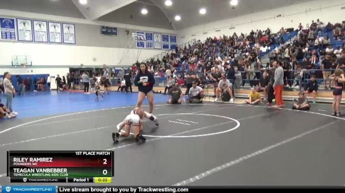 59-64 lbs 1st Place Match - Riley Ramirez, Pounders WC vs Teagan ...