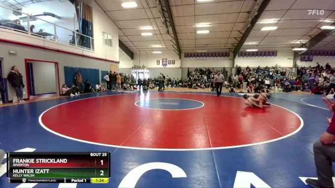 132 lbs Champ. Round 1 - Frankie Strickland, Riverton vs Hunter Izatt ...