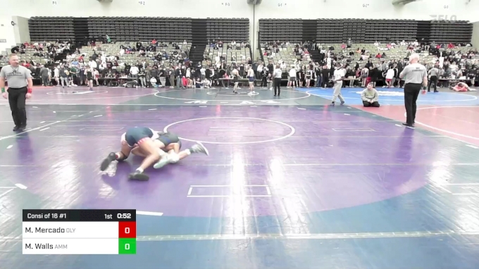 128-H lbs Consi Of 16 #1 - Matthew Mercado, Olympic vs Michael Walls ...