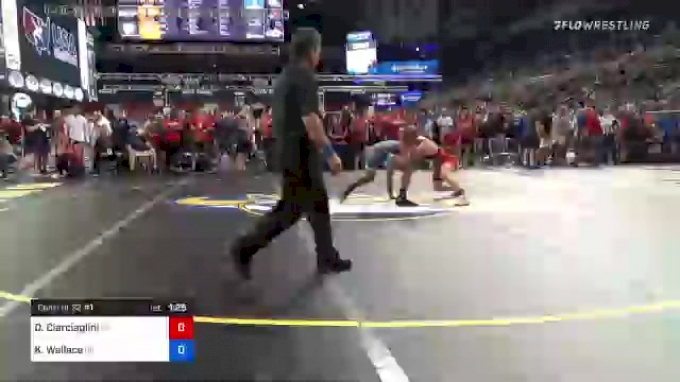 132 lbs Consi Of 32 #1 - Dylann Ciarciaglini, Nevada vs Kaden Wallace ...