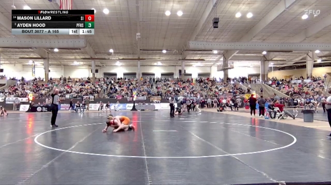 A 165 lbs Champ. Round 1 - Ayden Hood, Pigeon Forge High School vs ...