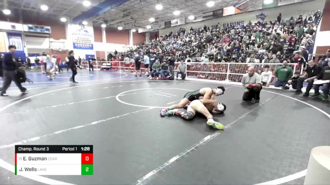 138 lbs Champ. Round 3 - Elijah Guzman, Cesar Chavez vs Justin Wells ...