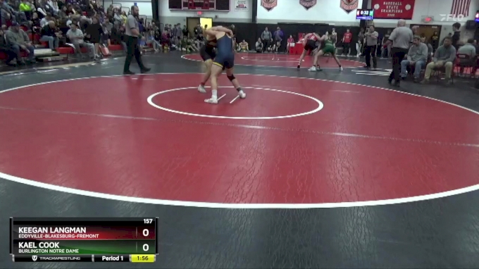 157 lbs Round 1 - Kael Cook, Burlington Notre Dame vs Keegan Langman ...