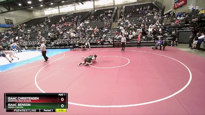 147 lbs Cons. Round 2 - Isaac Benson, Green Canyon vs Isaac Christensen ...