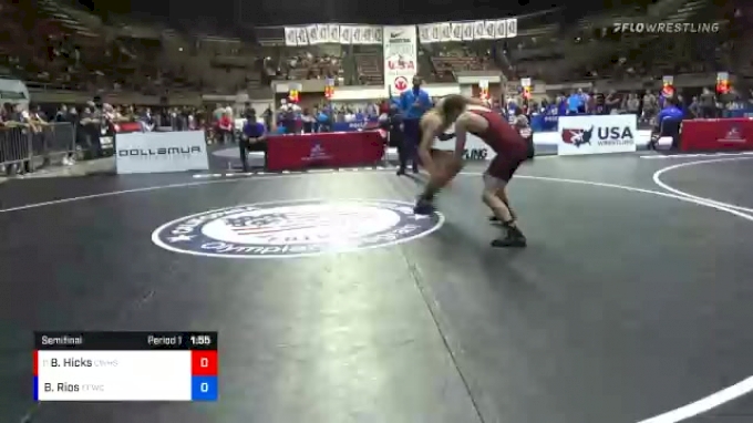 182 lbs Semifinal - Blake Hicks, Clovis West High School Wrestling vs ...