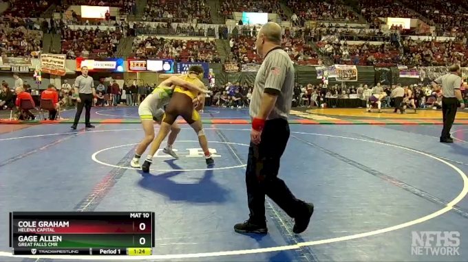 AA - 182 lbs Semifinal - Cole Graham, Helena Capital vs Gage Allen ...