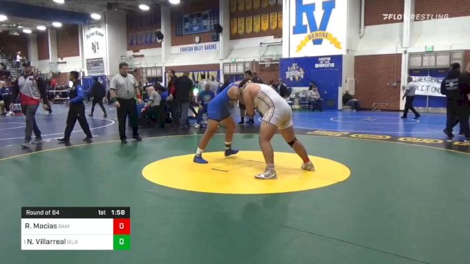 285 lbs Prelims - Raymond Macias, Bishop Amat vs Nicholas Villarreal ...