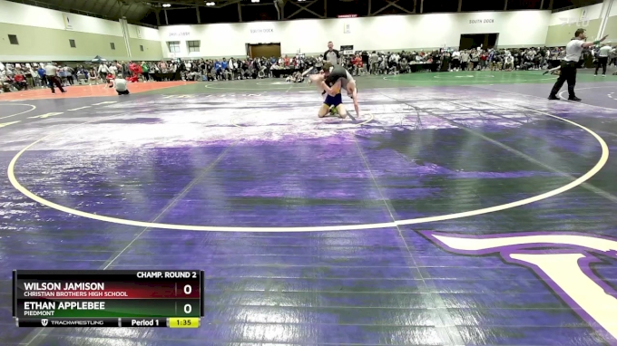 144 lbs Champ. Round 2 - Ethan Applebee, Piedmont vs Wilson Jamison ...