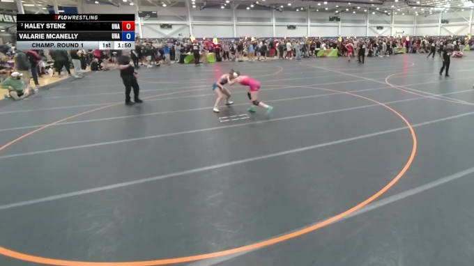 120 lbs Champ. Round 1 - Haley Stenz, Unattached vs Valarie McAnelly ...