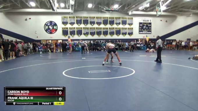 165 lbs Quarterfinal - Carson Boyd, Stow-Munroe Falls vs Frank Aquila ...
