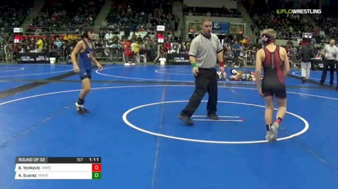 100 lbs Round of 32 - Brent Yonkovic, Iawc vs Andres Suarez, Maverick ...