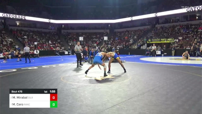 144 lbs Quarterfinal - Moses Mirabal, Gilroy vs Marcus Caro, Rancho ...