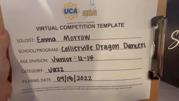Collierville Dragon Dancers - Emma Morrow [Junior Solo - Jazz] 2022 UDA ...
