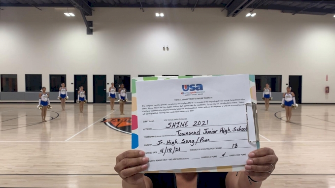 Townsend JH School [Junior High - Song/Pom] 2021 USA Spirit & Dance ...