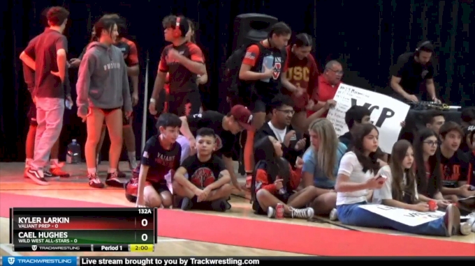132 lbs, Kyler Larkin, Valiant Prep vs Cael Hughes, Wild West All Stars